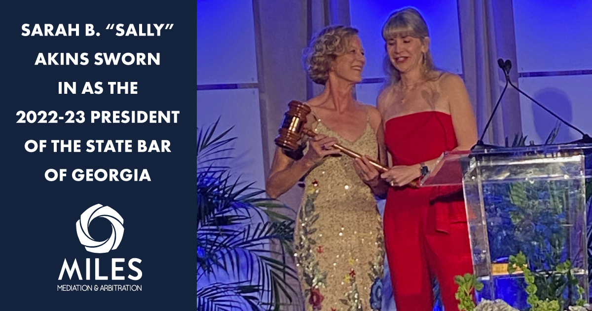 Sarah B. Akins Elected President of the State Bar of Georgia - Miles ...
